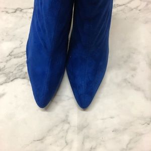 Nordstrom | Shoes | Royal Blue Suede Womens Ankle Booties Heels Boots ...